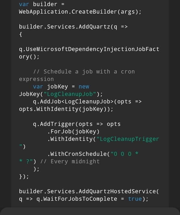⏱️ Scheduling Background Tasks with Quartz.NET in .NET 9